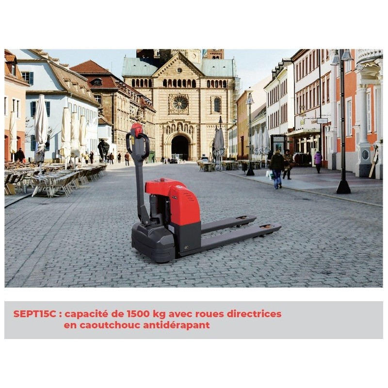 Transpalette pour sol irrégulier